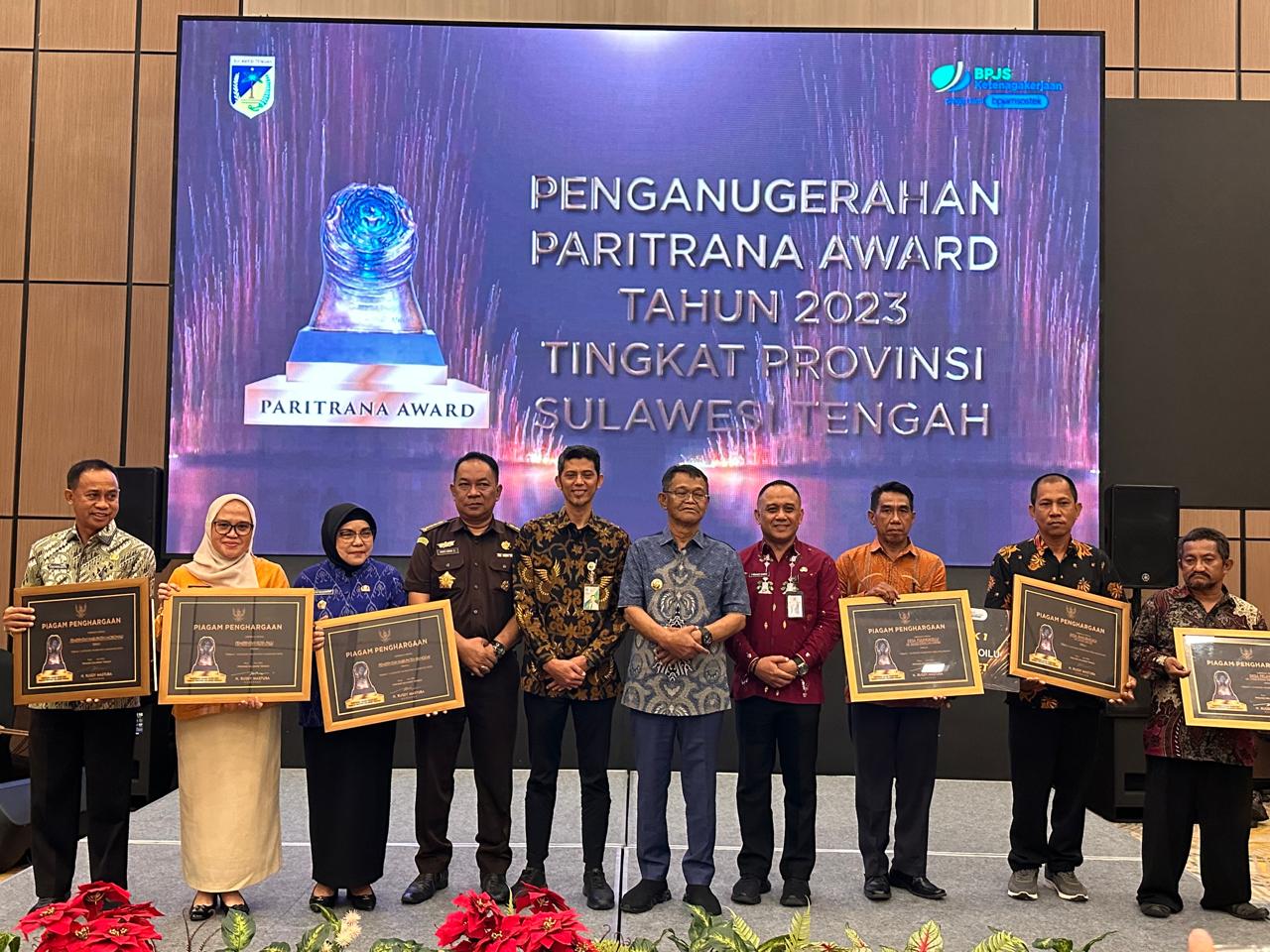 Pemkot Palu Terima Penghargaan Terbaik Pertama Paritrana Tahun 2023 Tingkat Sulteng – Pemerintah ...